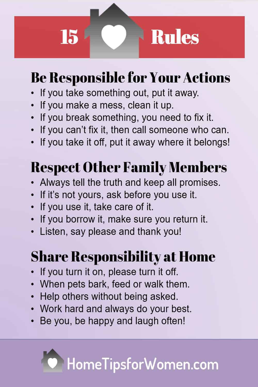 House Rules For Extended Families Home Tips For Women
