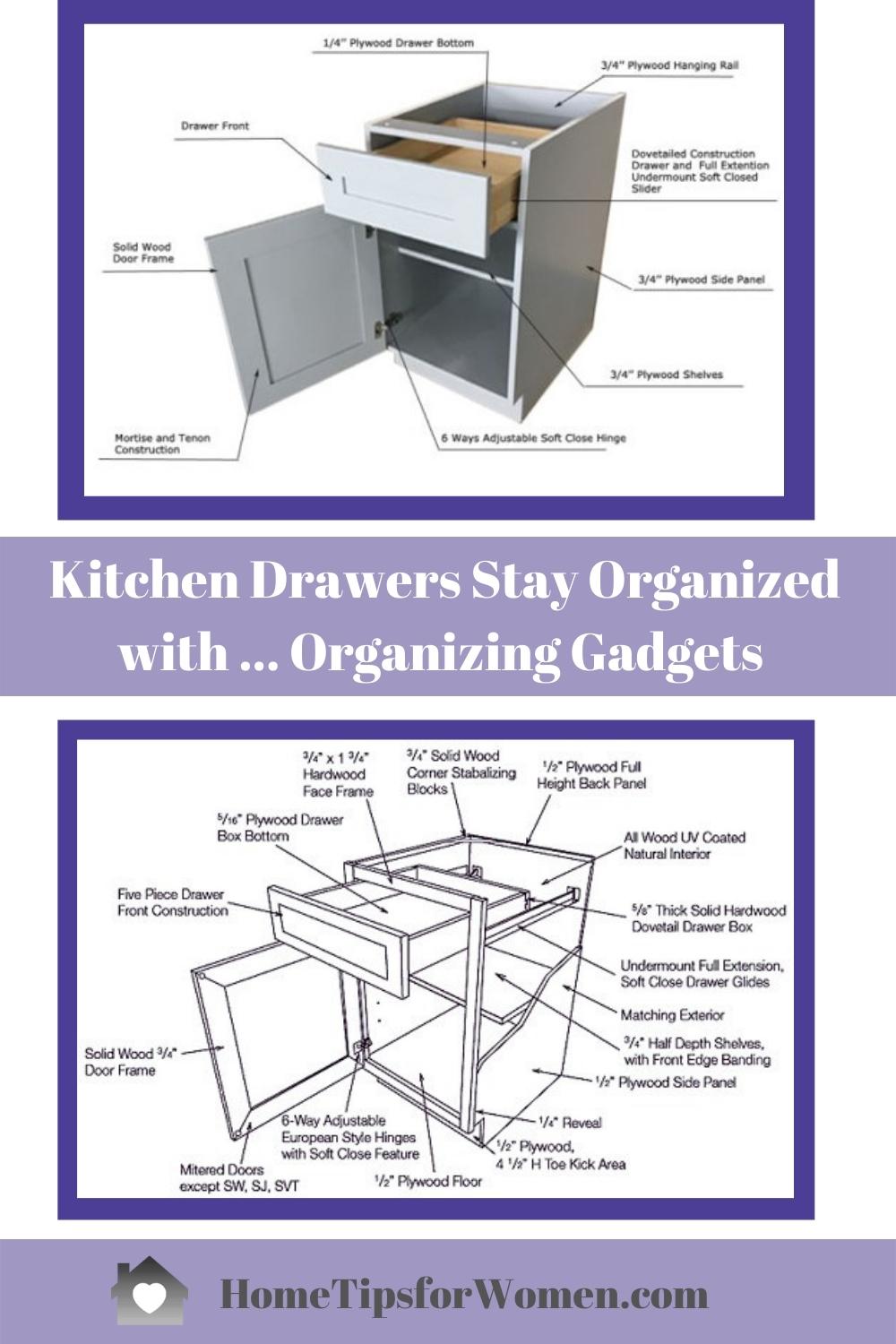 How to Organize Kitchen Drawers - Home Tips for Women